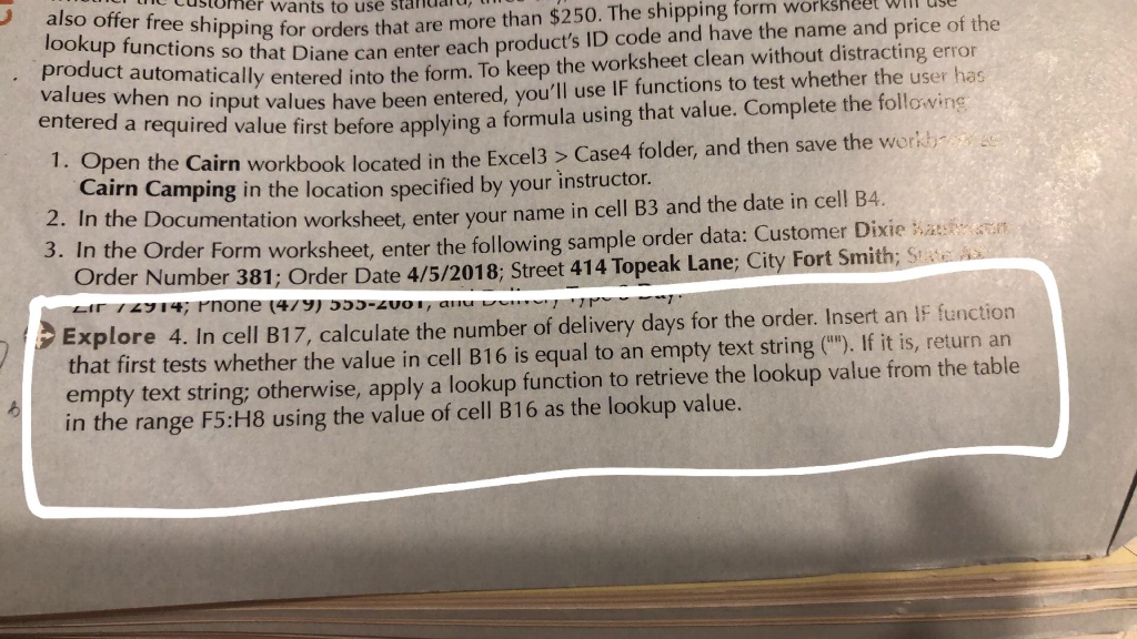 EW PERSPECTIVES 186 Excel | Module 3 Performing | Chegg.com