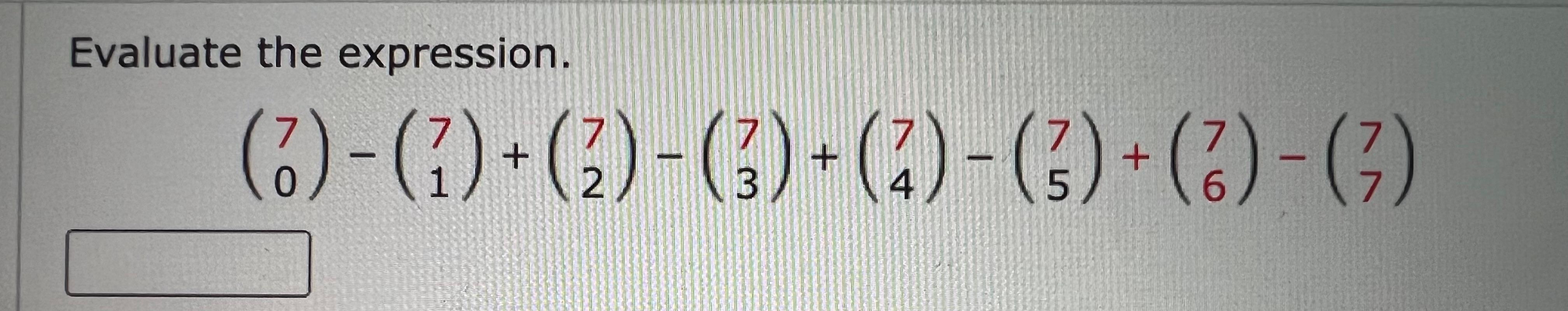 Solved Evaluate the expression. | Chegg.com