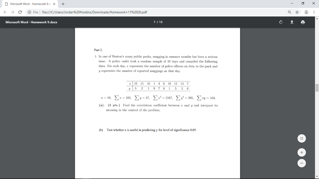Solved Microsoft Word-Homework 9.dc x С File l | Chegg.com