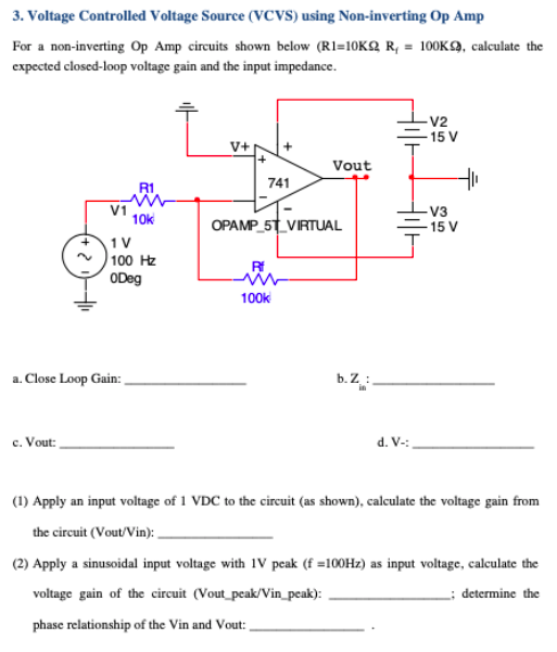 Solved 3. Voltage Controlled Voltage Source (VCVS) using | Chegg.com