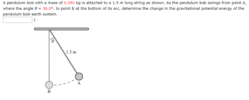 Solved A pendulum bob with a mass of 0.340 kg is attached to | Chegg.com