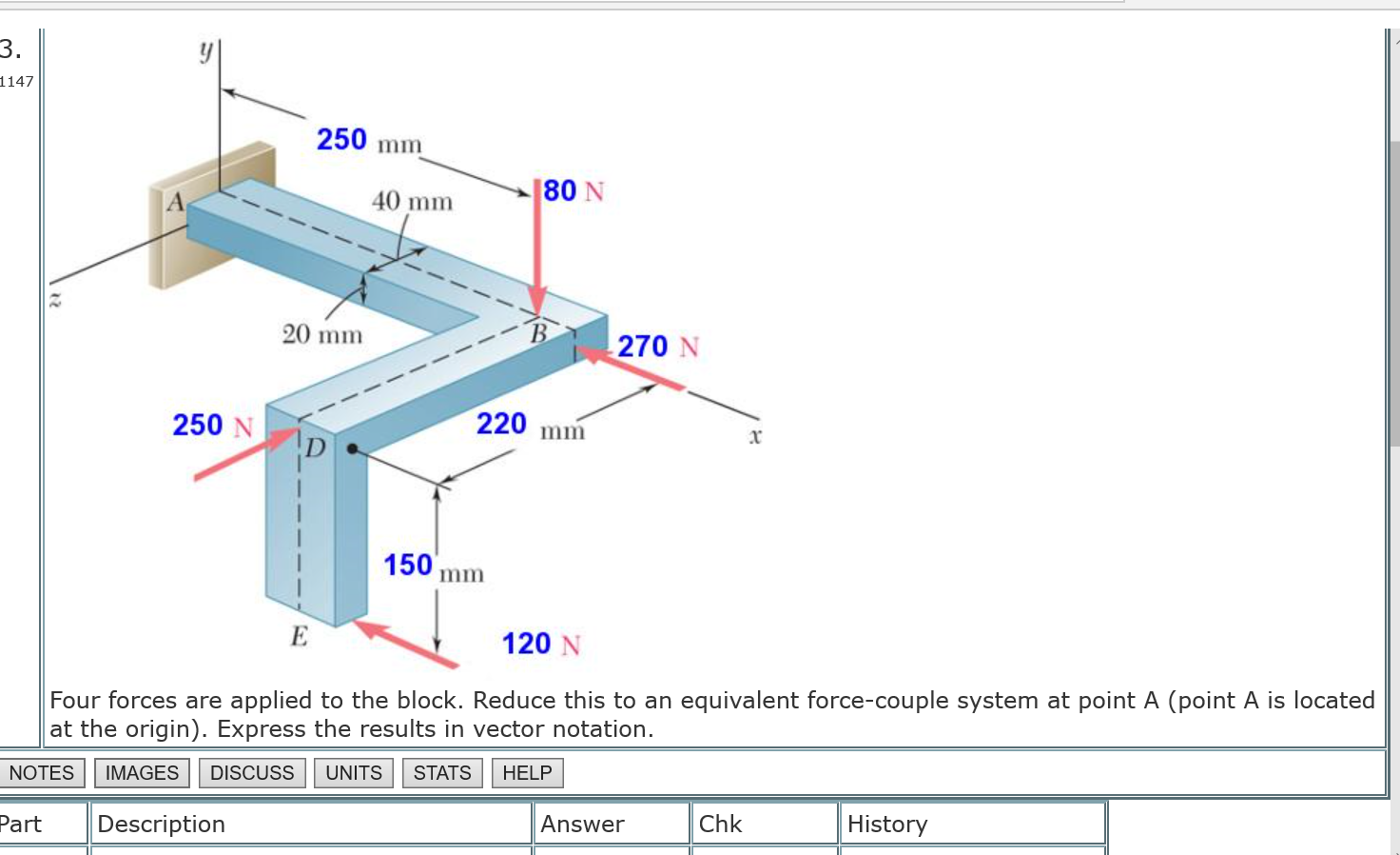 Solved A) The x component of the equivalent MOMENT at point | Chegg.com