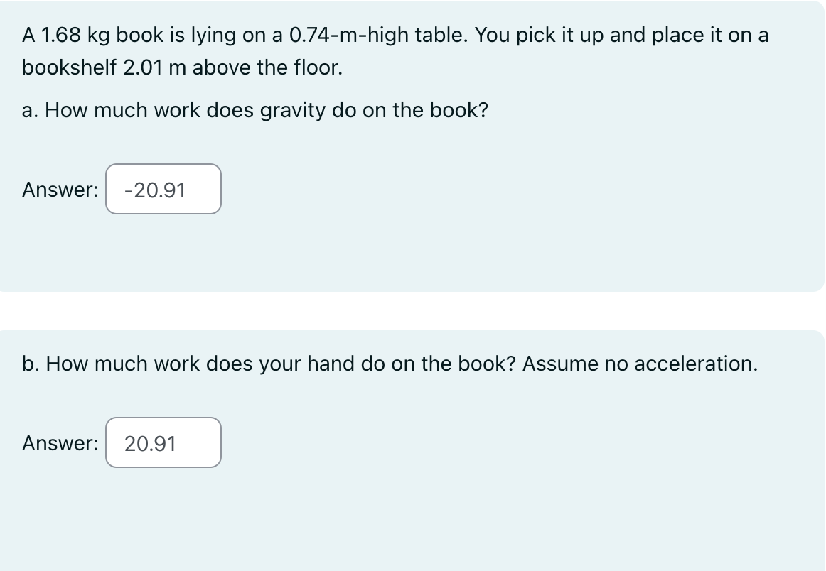 Solved A 1.68kg ﻿book is lying on a 0.74-m-high table. You | Chegg.com