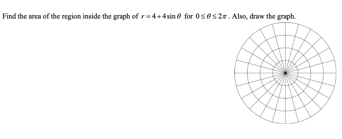 Solved Find the area of the region inside the graph of | Chegg.com