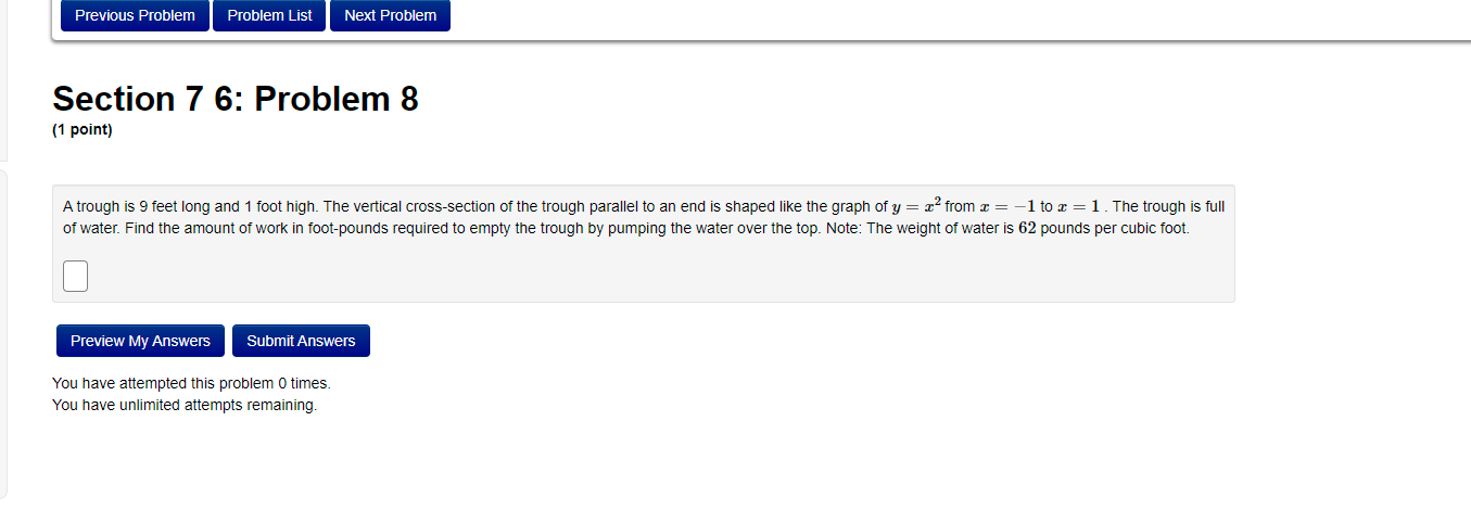 Solved Previous Problem Problem List Next Problem Section 7 | Chegg.com