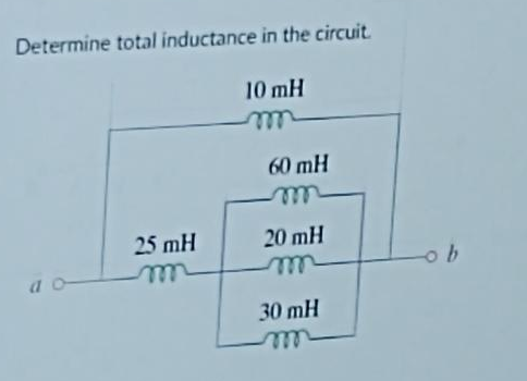 Solved Determine total inductance in the circuit. 10 mH 60 | Chegg.com