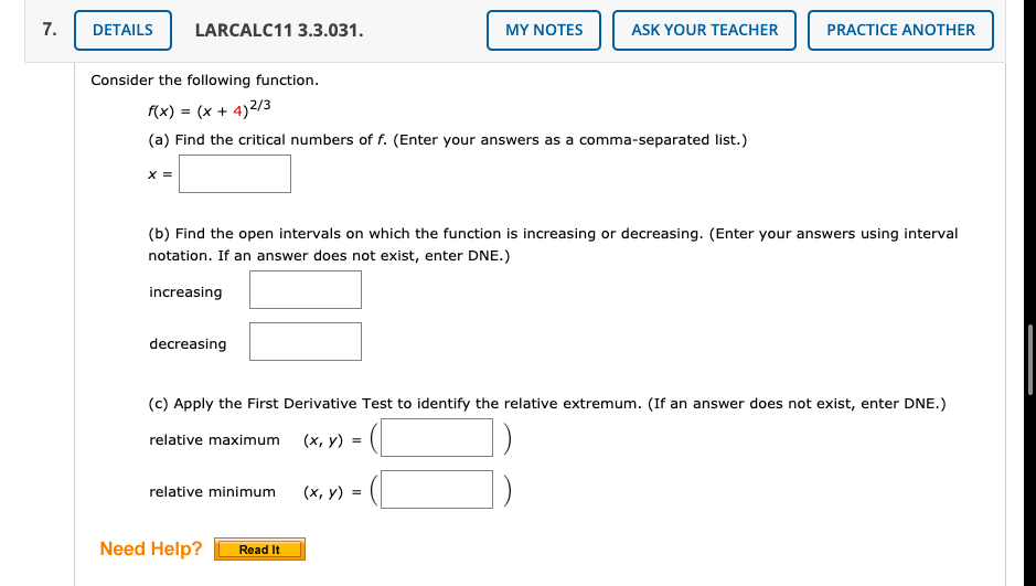 Solved 8. DETAILS LARCALC11 3.3.033. MY NOTES ASK YOUR | Chegg.com