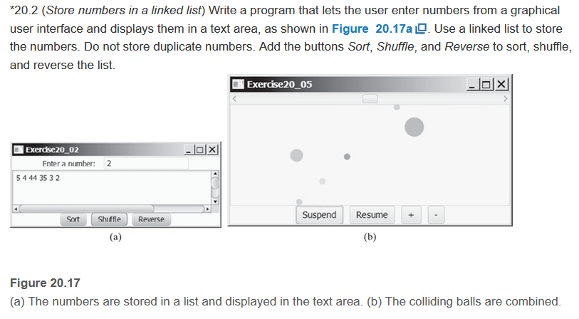 Solved *20.2 (Store numbers in a linked list) Write a | Chegg.com
