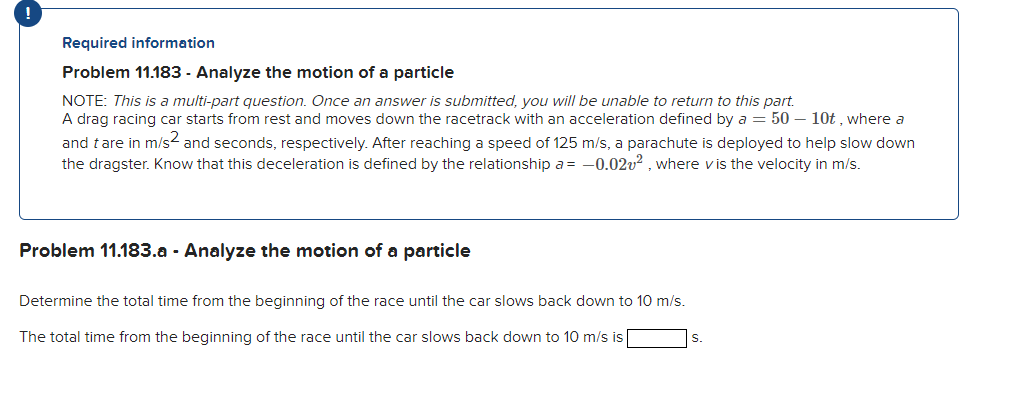 Required information Problem 11.183 - Analyze the | Chegg.com