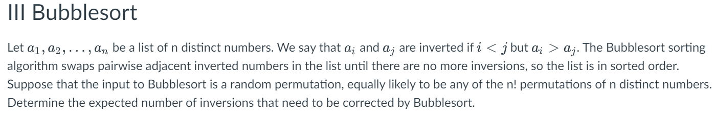 Solved Let A1 A2 … An Be A List Of N Distinct Numbers We
