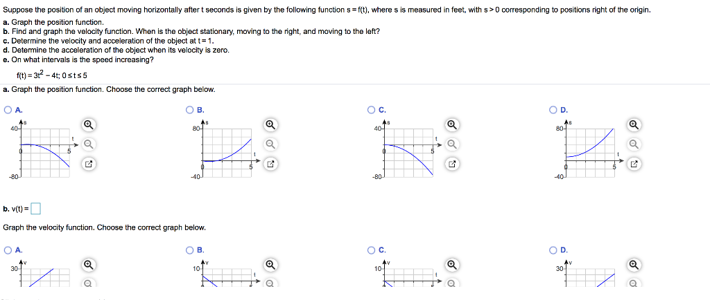 Solved Suppose the position of an object moving horizontally | Chegg.com