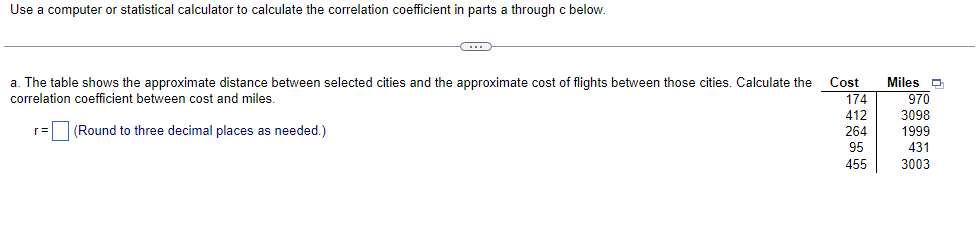 Solved a. The table shows the approximate distance between | Chegg.com