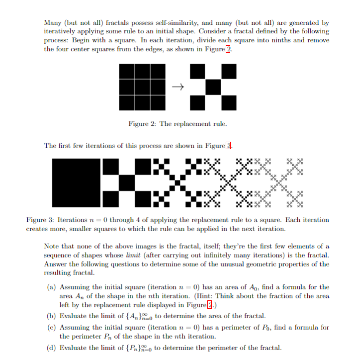 Many (but not all) fractals possess self-similarity, | Chegg.com