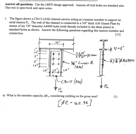Answer all questions. Use the LRFD design approach. | Chegg.com