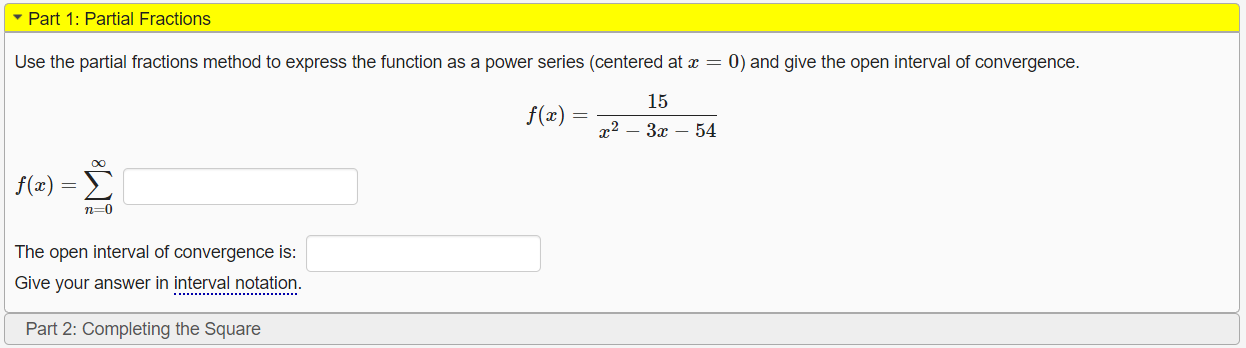 Solved Use the partial fractions method to express | Chegg.com
