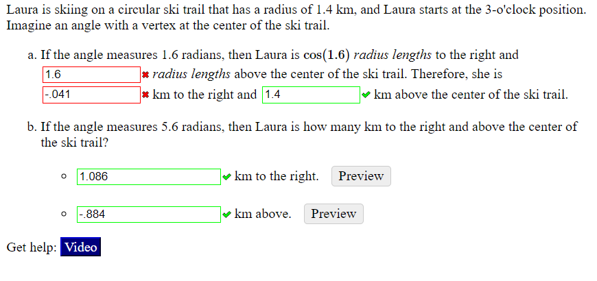 Solved a. A circle with a radius of 7 cm is centered at the | Chegg.com