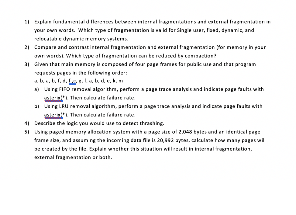 Solved 1) Explain fundamental differences between internal | Chegg.com