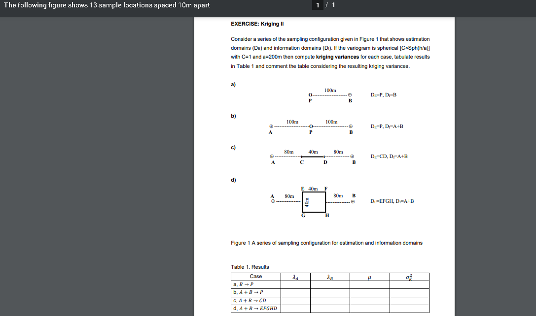 The following figure shows 13 sample locations spaced | Chegg.com