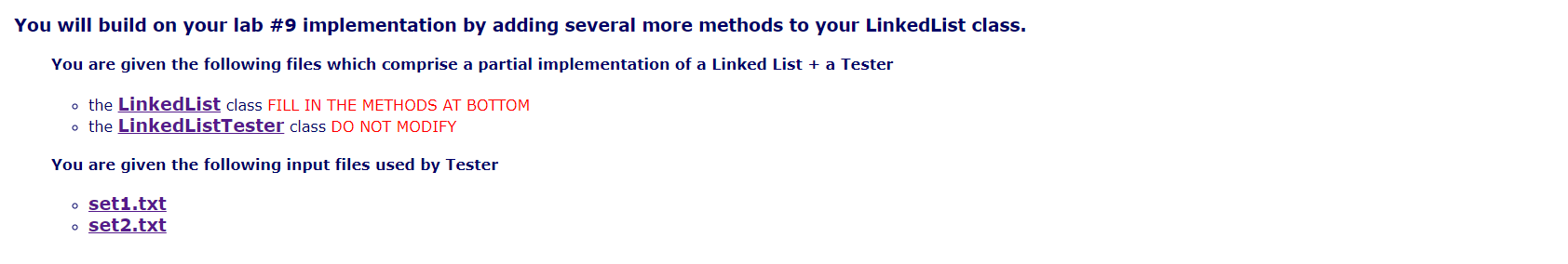 Solved LinkedList import java.io.*; import | Chegg.com