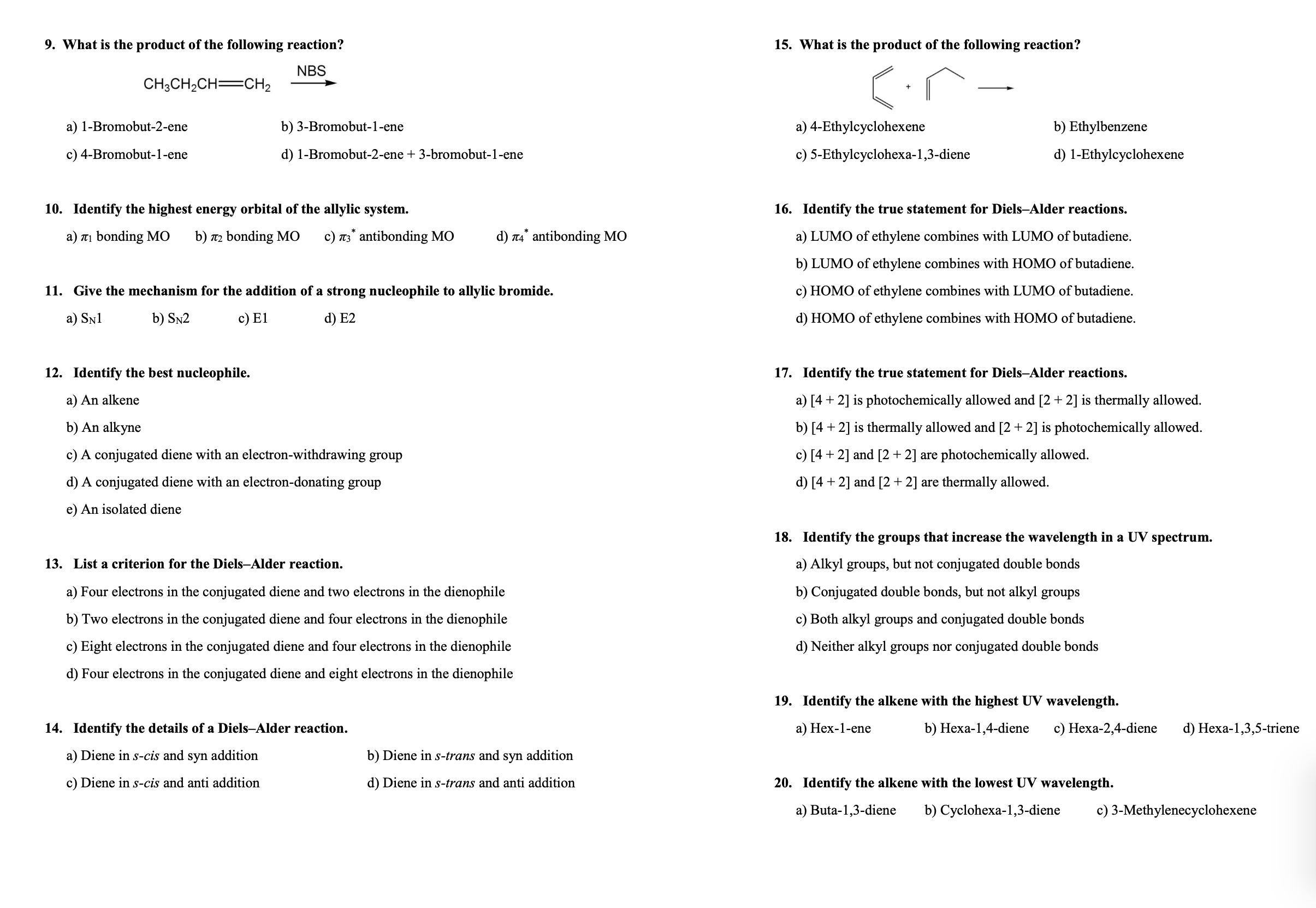 Please help answer 9-20Thank you so much | Chegg.com