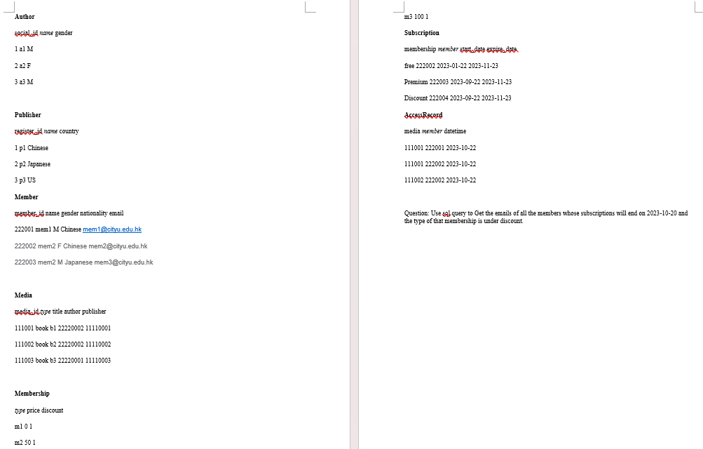 Solved Question: Use sql query to Get the emails of all the | Chegg.com