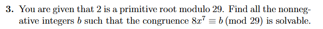 Solved 3. You are given that 2 is a primitive root modulo | Chegg.com