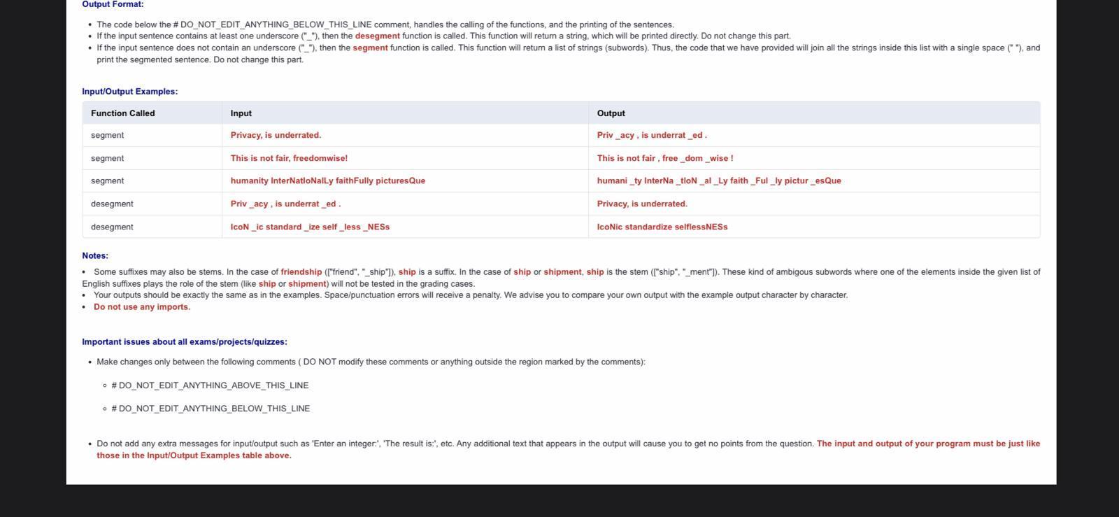 CMPE150 Spring 21 - Project 4 - Word Segmentation In | Chegg.com
