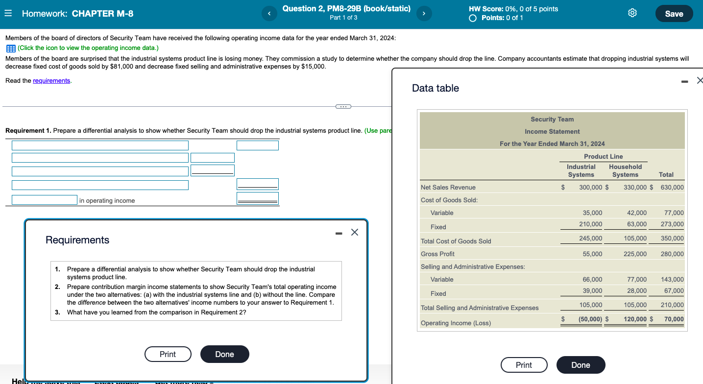 = Homework: CHAPTER M-8 Question 2, PM8-29B | Chegg.com