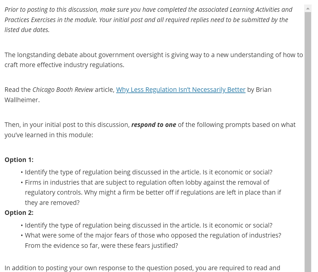 Solved Prior to posting to this discussion, make sure you | Chegg.com