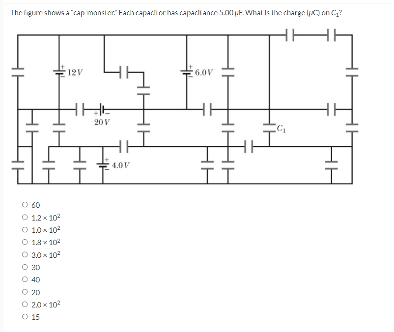 Solved The figure shows a "cap-monster." Each capacitor has | Chegg.com
