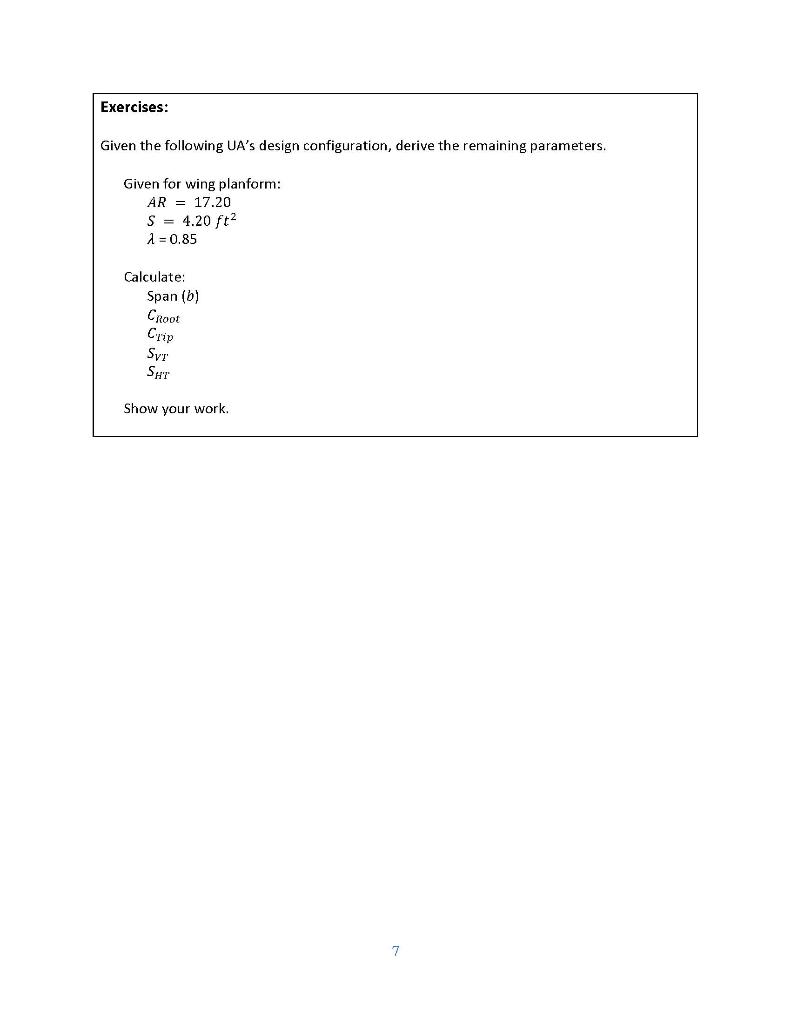 [Solved]: Worksheet: Fixed-Wing UAS Basic Aerodynamics and