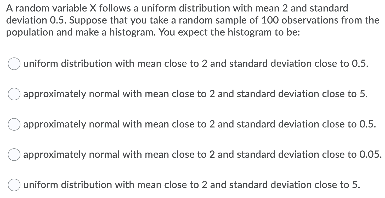 Solved A random variable X follows a uniform distribution | Chegg.com