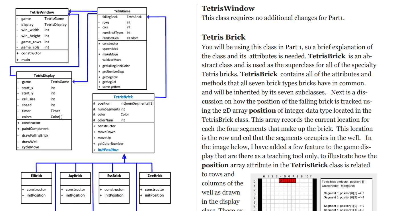TetrisWindow This class requires no additional | Chegg.com