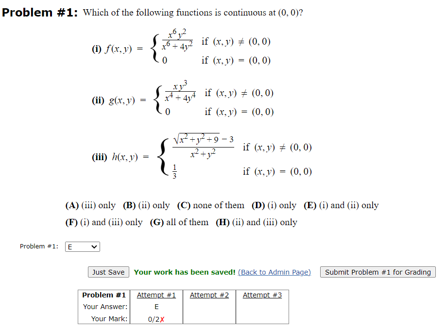 Solved Problem \# 1: Which of the following functions is | Chegg.com
