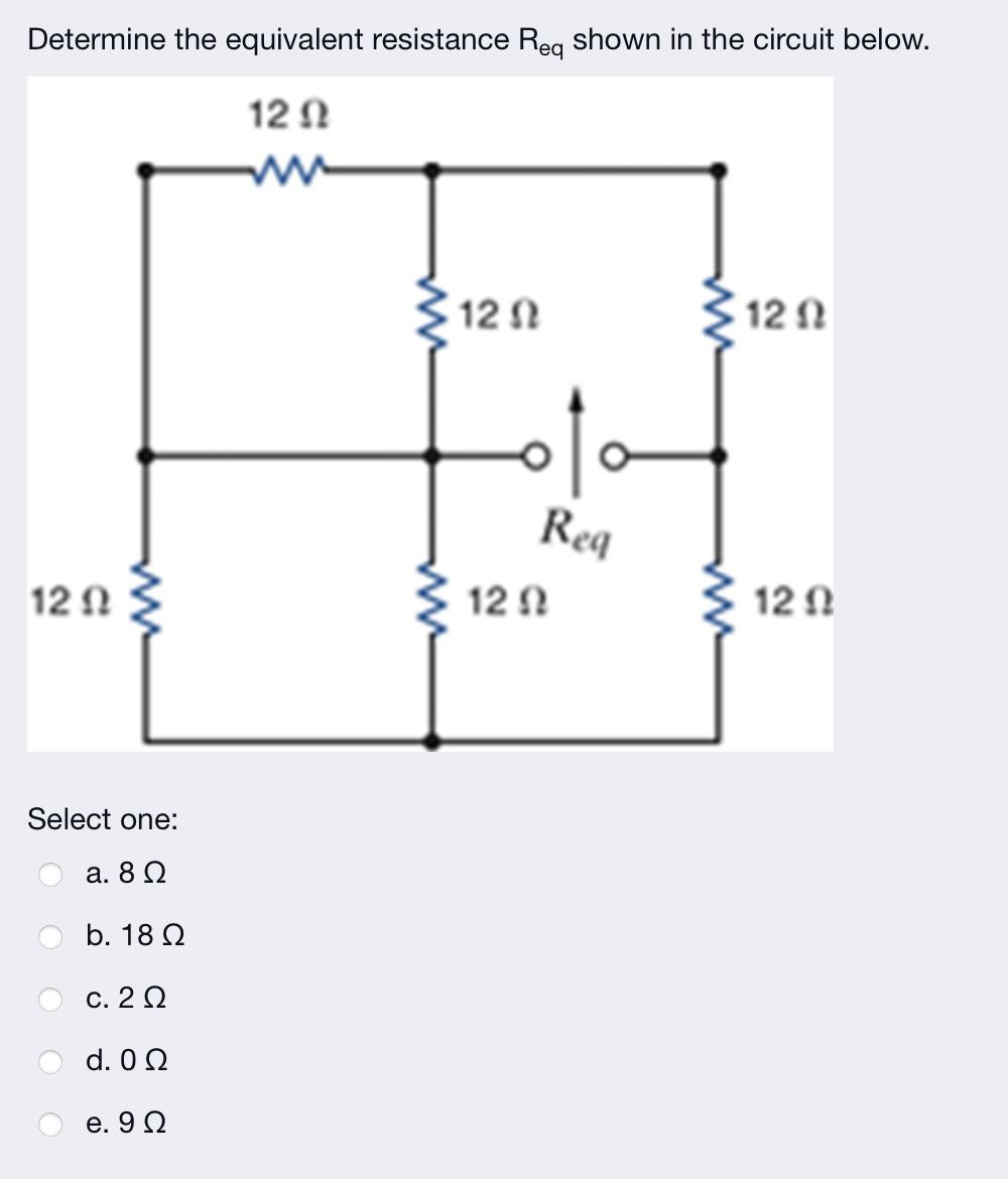 Solved Determine the equivalent resistance Req shown in the | Chegg.com