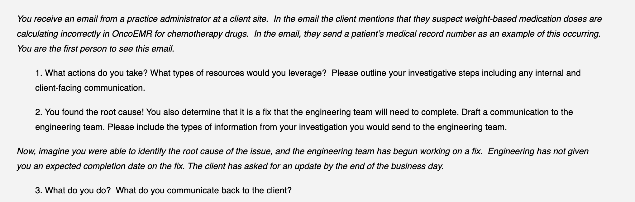 Solved You receive an email from a practice administrator at | Chegg.com