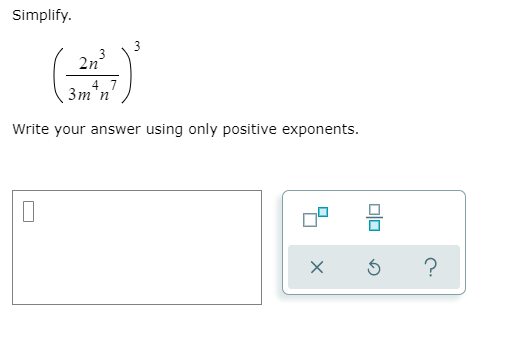 Solved Simplify. Write your answer using only positive | Chegg.com