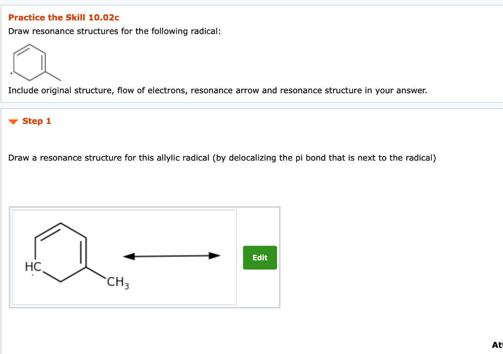 Solved Practice the Skill 10.02c Draw resonance structures | Chegg.com