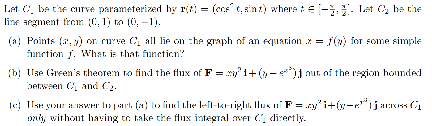 Solved Let C1 Be The Curve Parameterized By 