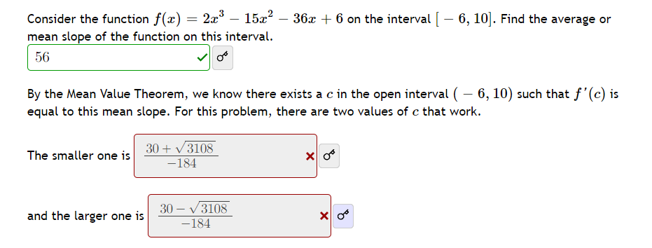 Solved Consider The Function F X 2x 3−15x 2−36x 6 On