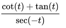 Solved cot(t) + tan(t) sec(-) | Chegg.com