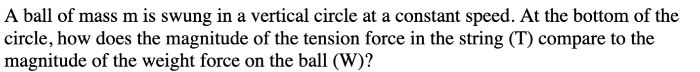 Solved A ball of mass \( ﻿m \) ﻿is swung in a vertical | Chegg.com