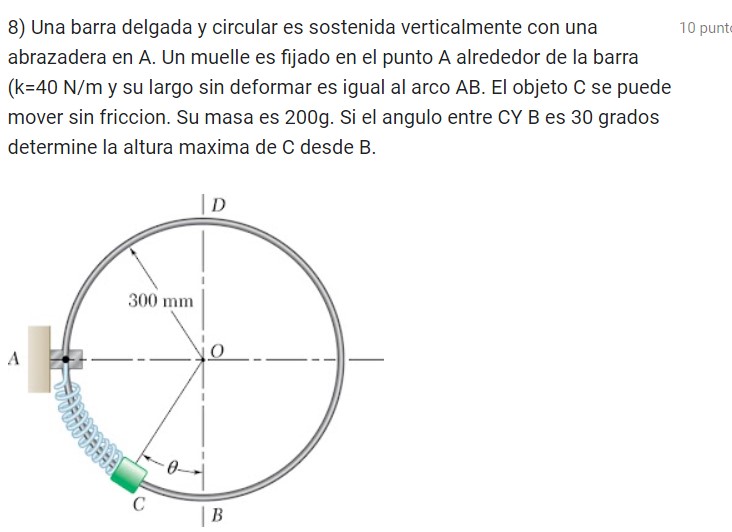 Solved A thin, circular bar is held vertically by a clamp at | Chegg.com