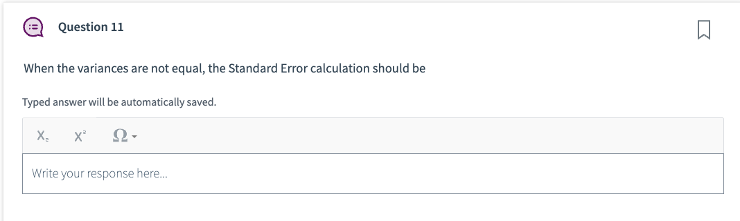 Solved When the variances are not equal, the Standard Error | Chegg.com