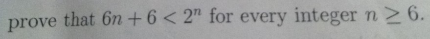 Solved prove that 6n+ 6 6. | Chegg.com