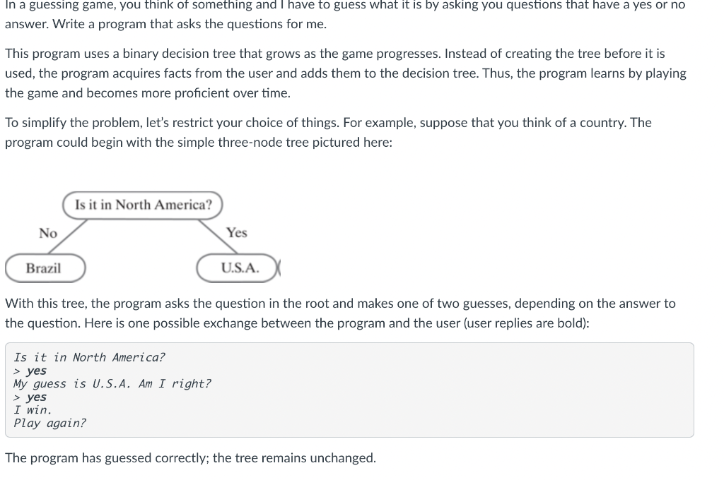 In a guessing game, you think of something and I have | Chegg.com