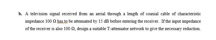 Solved b. A television signal received from an aerial | Chegg.com