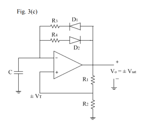 Solved (iii) Consider the square-wave oscillator circuit | Chegg.com
