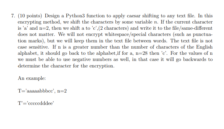 Solved 7 10 Points Design A Python3 Function To Apply 