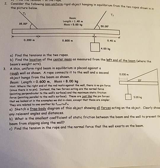 Solved 2. Consider the following non-uniform rigid object | Chegg.com